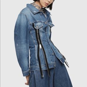 Jackets & Coats | Diesel Trucker Denim Jacket With Zipper Details ...